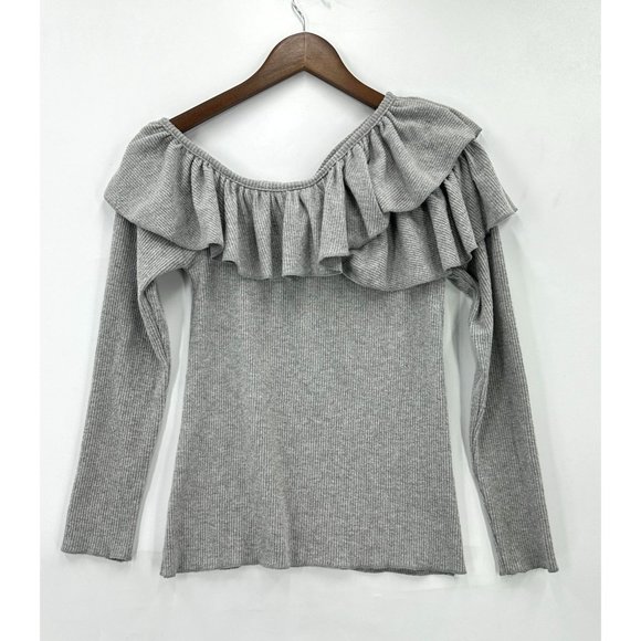 Chaser | Tops | Chaser Top Womens Long Sleeve Ruffle One Cold Shoulder ...
